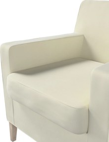 Potah na křeslo IKEA Karlstad barva krémová látka lesklé, sametová