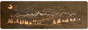 Li-Go "Hory, les" světelný obraz 230V 120x40cm provedení povrchu: dub světlý