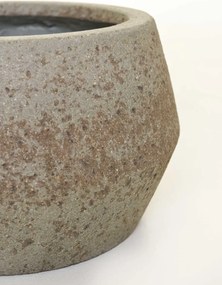 Moderní květináč BRIGATA, vláknocement, 36x22 cm, šedý