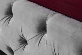 Designová postel Laney 180x200 cm šedý samet