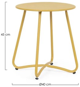 BIZZTTO konferenční žlutý zahradní stolek WISSANT ø40 cm 0803554AA