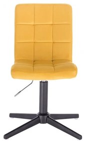 Židle TOLEDO VELUR na černém kříži - žlutá