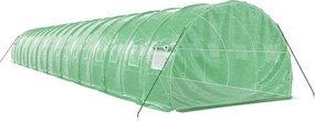 Skleník s ocelovým rámem zelený 54 m² 18 x 3 x 2 m 3188046