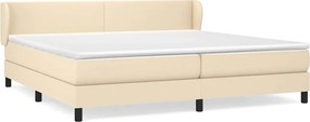 Box spring postel s matrací krémová 200x200 cm textil 3126114