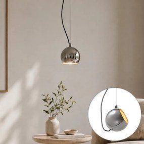 Designové závěsné svítidlo chromové pro 1-fázový kolejnicový systém - Slimline Sara