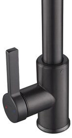Invena Nelia, vysoká dřezová baterie, 4-funkční výtok, černá matná, INV-BZ-34-004-A