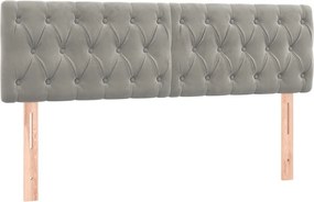 Box spring postel s matrací světle šedá 140x200 cm samet 3141485