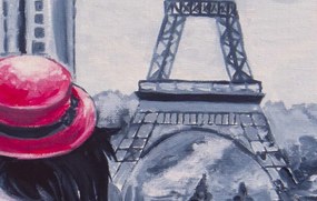 Obraz dáma v Paříži Velikost (šířka x výška): 90x120 cm
