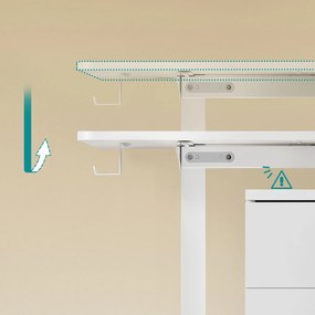 Elektricky nastavitelný psací stůl Vasagle Foral 140 cm bílý