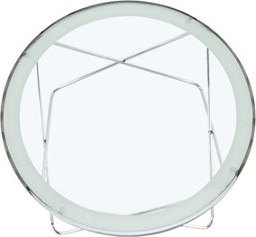 Tempo Kondela Kulatý konferenční stolek LEONEL, chrom/čiré sklo