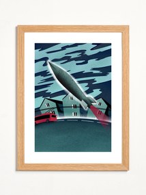 Ondrej Časnocha | Raketa Rám: Černý, Velikost: 30 x 20 cm