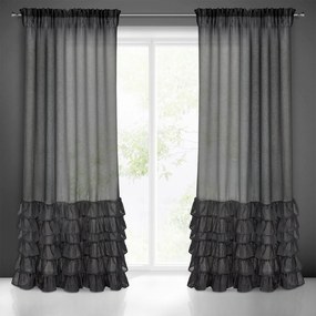 ZÁCLONA NA PÁSCE DOLLY 140X250 CM ČERNÁ