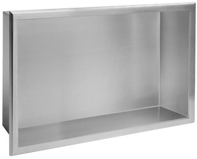 Rea Rea, nerezová vestavná police s límcem 450x300x100 mm, ocelová, REA-05601