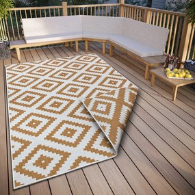 NORTHRUGS - Hanse Home koberce Kusový koberec Twin-Wendeteppiche 105794 Ochre – na ven i na doma - 80x250 cm