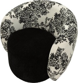 Černobílé křeslo Oriental Style – Mauro Ferretti