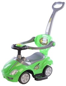 Dětské odrážedlo s vodící tyčí 3v1 Baby Mix Mega Car zelené