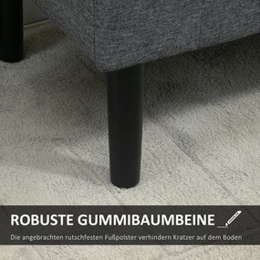 HOMCOM Lavice s úložným prostorem Čalouněná lavice Taburet Truhla do 130 kg, len-dotek tmavě šedá, 116 x 44 x 58 cm do předsíně a obývacího pokoje | …
