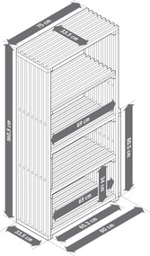 Tchibo - Výsuvný regál »Fleksibel« - barva: hnědá