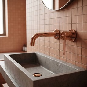 Rea Lungo, podomítková umyvadlová baterie, měděná matná, Rea-B7997
