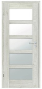 Classen Lukka Interiérové dveře M3 rámové, 70 L, 746 × 1985 mm, fólie, levé, dub šedý, prosklené