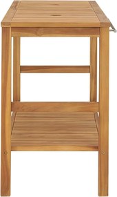 Koupelnová skříňka masivní teak 132 x 45 x 75 cm 318482