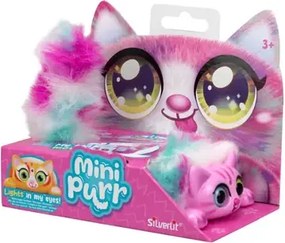 SILVERLIT Interaktivní kočka Mini Purrs / Plyš / Svítí a vrní / 1x AAA