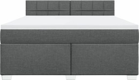 Box spring postel s matrací tmavě šedá 180x200 cm textil 3288268