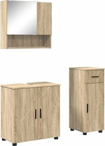 Sada koupelnového nábytku 3 ks Sonoma dub 61 x 35 x 64 cm 3392955