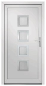 Vchodové dveře bílé 98 x 208 cm PVC,  3187846