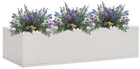 vidaXL Květinový truhlík do kanceláře světle šedý 90 x 40 x 23 cm ocel
