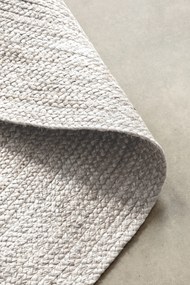 Hanse Home, Kusový koberec Jute Braided 106321 White kruh, 200x200 (průměr) kruh, bílá, chodba / předsíň