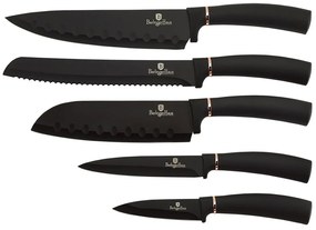 BERLINGERHAUS Sada nožů ve stojanu 6 ks Black Rose Collection BH-2336