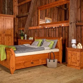 Ložnice Toskania 3D (odstín Medový) TAHOMA , masiv, borovice