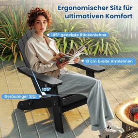 Costway Sada 2 židlí Adirondack skládací židle Adirondack odolná