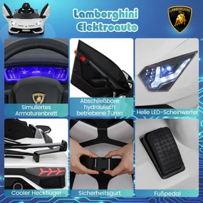Costway Elektrické auto Lamborghini pro dětské vozidlo s dálkovým