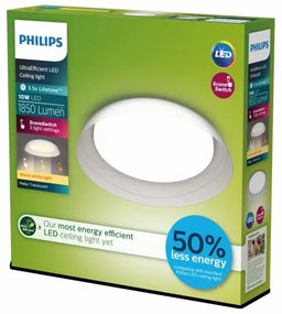 Philips - LED Stmívatelné stropní svítidlo FLETA LED/10W/230V 2700K čirá