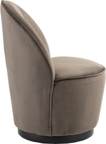Sametové taupe klubové křeslo Cody - 57*57*73 cm