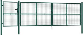 Pletivá zahradní branka zelená 500 x 125 cm pozinkovaná ocel 154540
