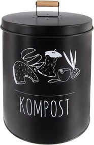 Černá nádoba na kompostovatelný odpad 8 l BLACK – Orion
