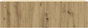 Sada 8 kusů nástěnné TV skříňka dub artisan kompozitní dřevo 3329012
