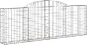 Klenuté gabionové koše 7 ks 300x30x100/120cm pozinkované železo 3146526