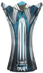 Váza Lotos II, barva azurová, výška 155 mm