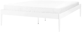Kovová postel 140 x 200 cm bílá VAURS Beliani