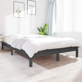vidaXL Rám postele 135 x 190 cm masivní borovice Double [820585] Barva: Bílá