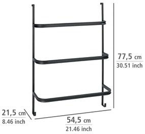 WENKO 24026100 - Držák ručníků IRPINIA 54,5x77,5 cm černá