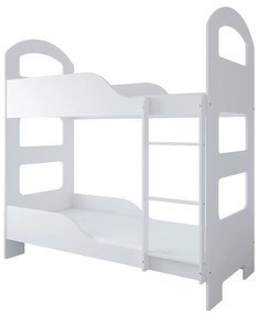 BabyBeds Dětská patrová postel HONZÍK 180x80 Barevné provedení: Bílá, Úložný prostor: Ne, bez úložného prostoru