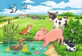 Ravensburger Mláďata na farmě / 2x12 dílků / od 3 let
