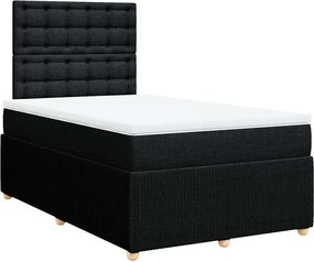 Box spring postel s matrací černá 120x200 cm textil 3294339