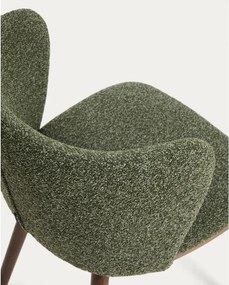 Tmavě zelená čalouněná barová židle (výška sedáku 65 cm) Ciselia – Kave Home