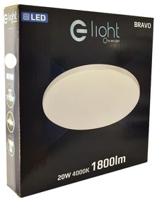Stropní LED svítidlo Bravo, 1x LED 20w, 4000k, ch